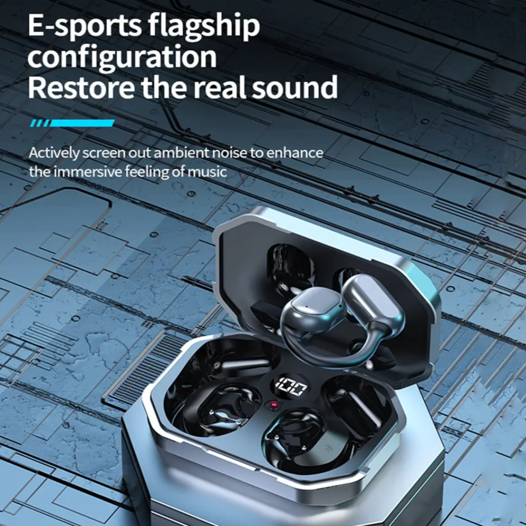 JR06 Hi-Fi Clip On Earbuds Wireless Earphone Noise Reduction Waterproof ...