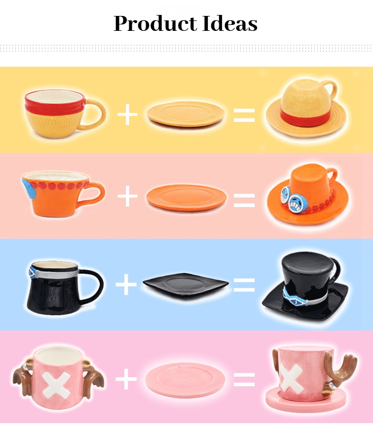 Hat Ceramic Cup Ace Luffy Mug Ace cup Sabot cup Water Cup Coffee Cup ...