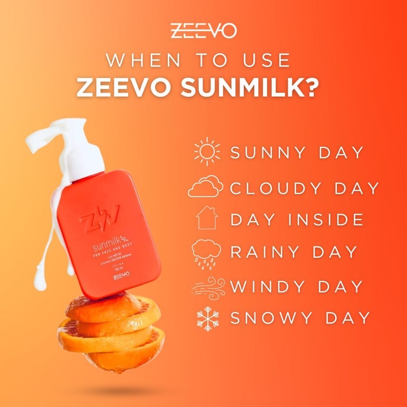 ZEEVO SUNMILK SPF 50 Lotion 100ML | Face & Body | UVA/UVB & Blue Light ...