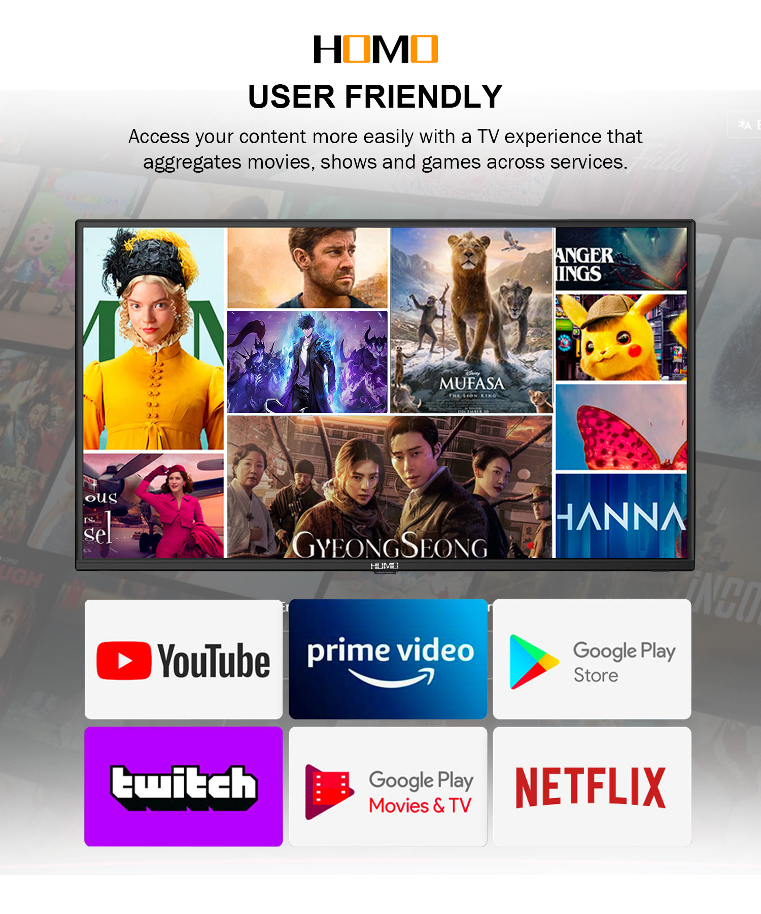 [FREE BRACKET] HOMO 55" HD SMART TV Model: HM-S55T3 Android TV | Smart ...