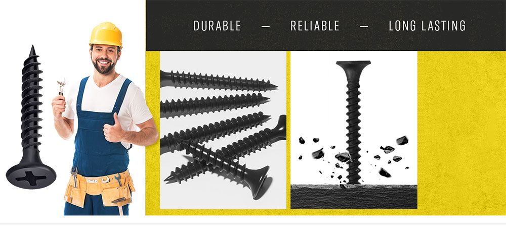 Drywall Black Screw Nail for Wood Metal Pangkahoy Self-tapping ...