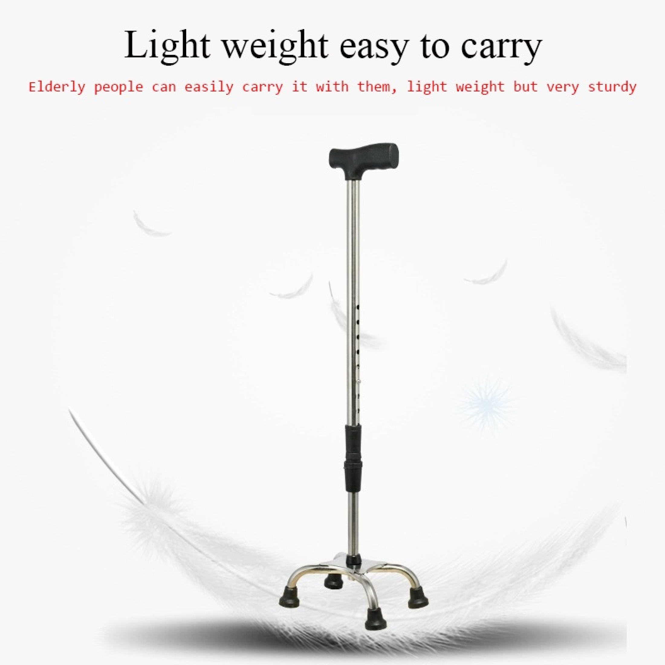 Quad Cane For The Elderly Walking Stick For Adult Stainless Steel Cane ...