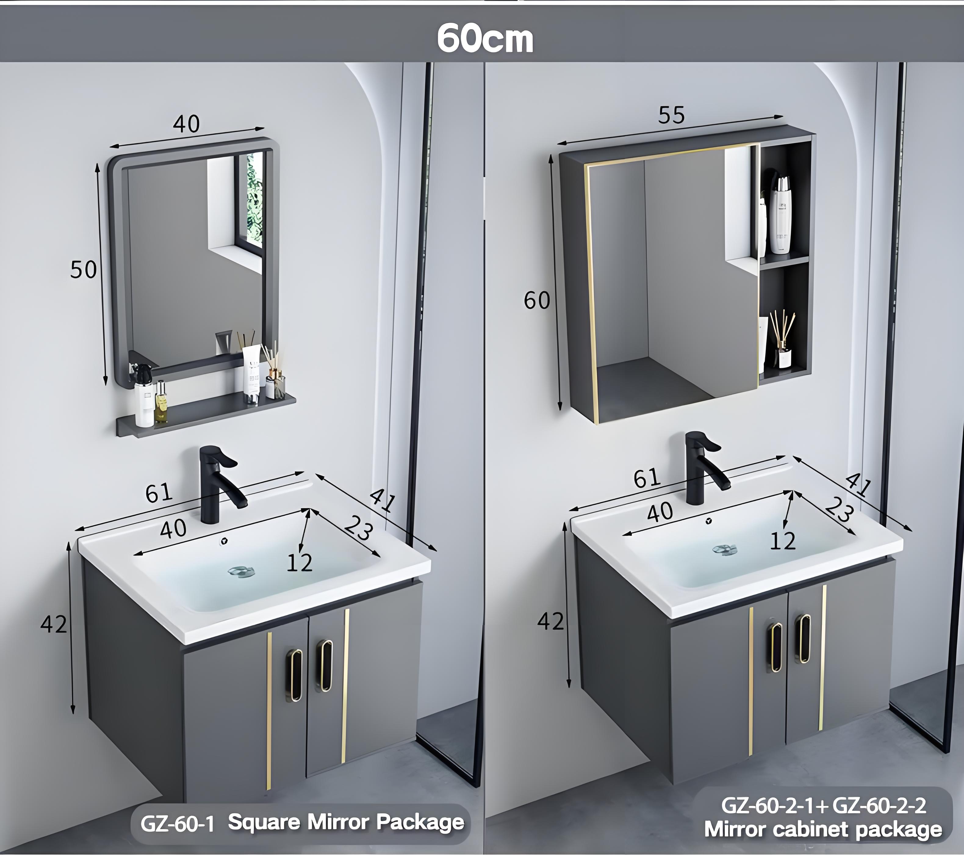【Complete set】Bathroom Cabinet With Mirror Bathroom Lavatory Cabinet ...