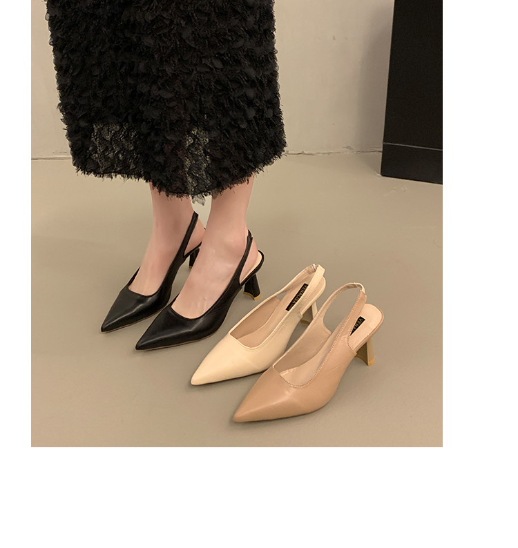 Venalisa Korean High Heels Sandals Cone High Heels Leather Work ...