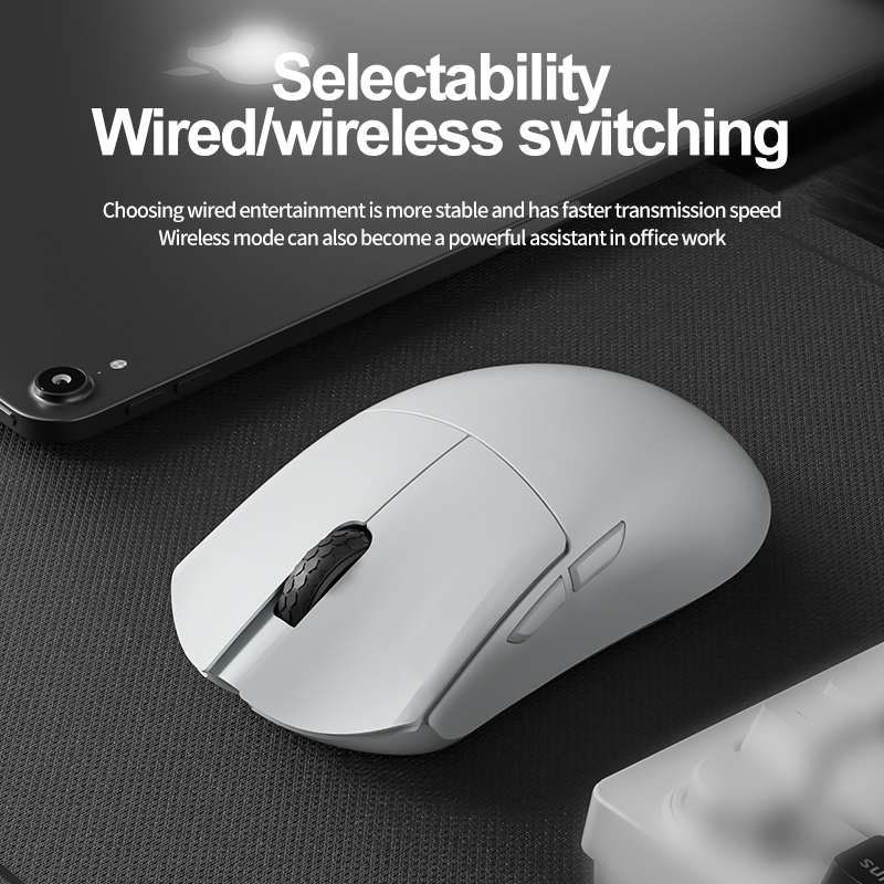 Zifriend M6 PAW 3395 Sensor Lightweight Wireless Gaming Mouse Tri-Mode 26K DPI 1K Hz Kailh GM8.0 ...