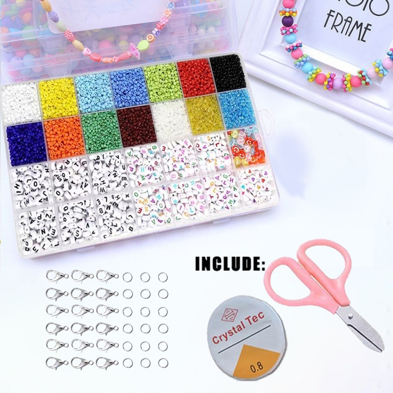 5000 Pcs beads for bracelet making set beads set Creative Educational ...