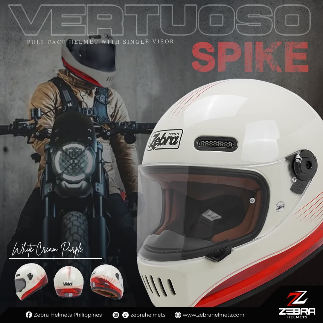 Zebra A118-2 VERTUOSO Classic Helmet Full Face for Motorcycle Men Women ...