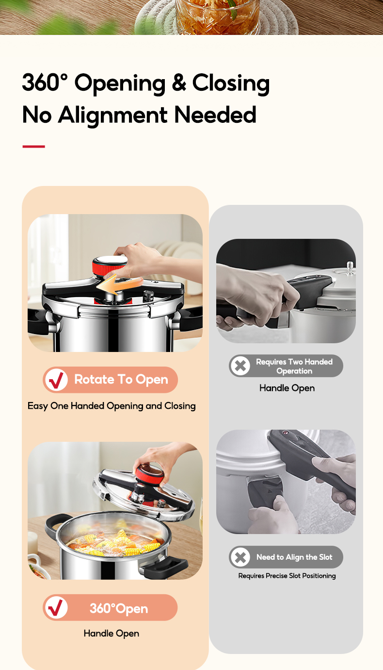 Pressure Cooker Heavy Duty Rice Cooker 304 Stainless Steel Electric Cooker 5/7/9L For Induction ...