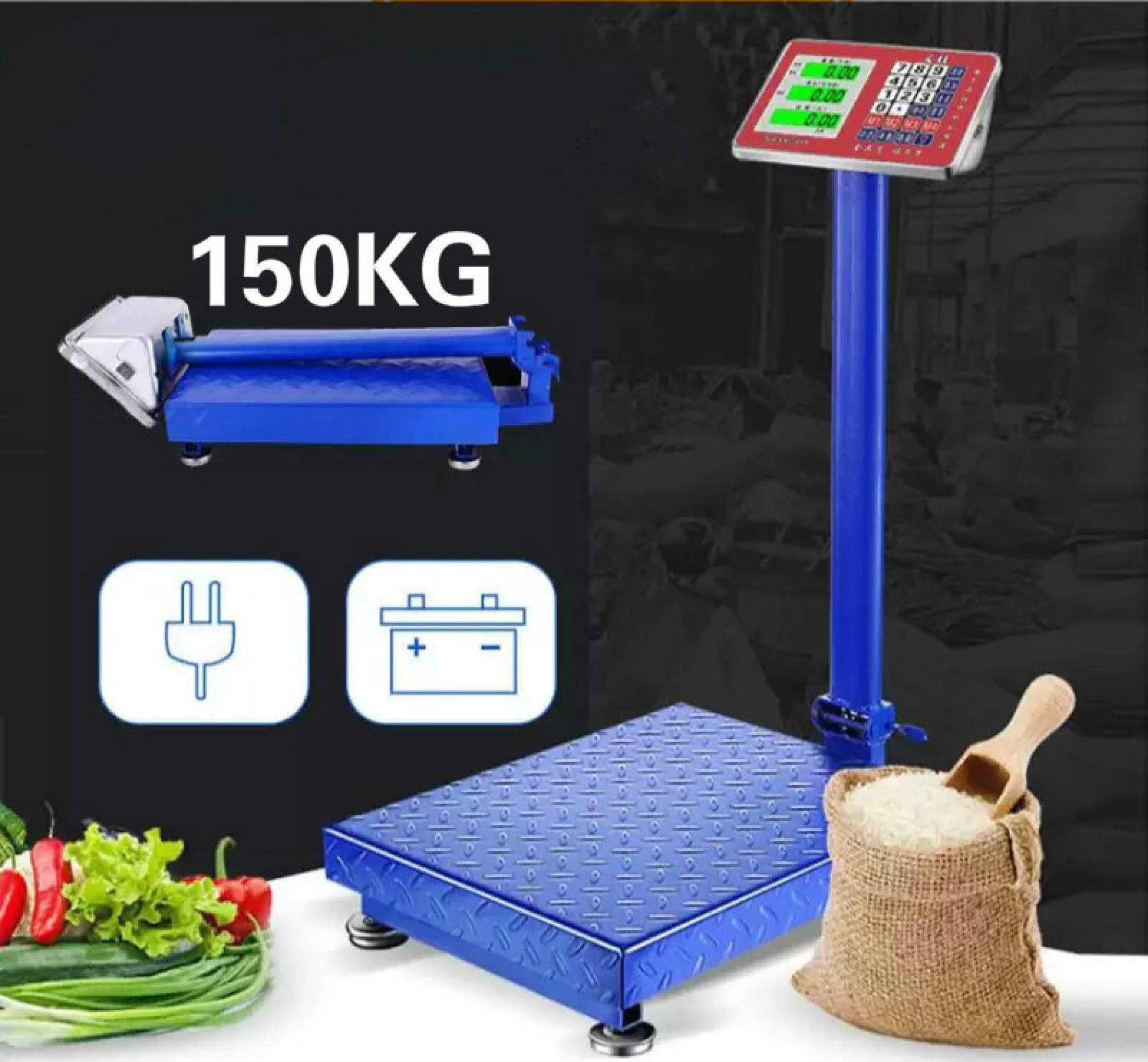 Digital weighing scale Weighing scale heavy duty English Version 150 ...