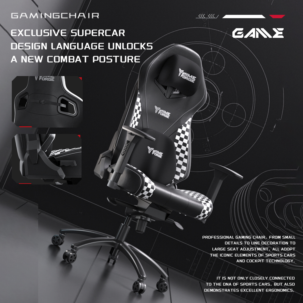 GAMEFORGE Shadow Hunter Gaming Chair Ergonomic chair | Shopee Philippines