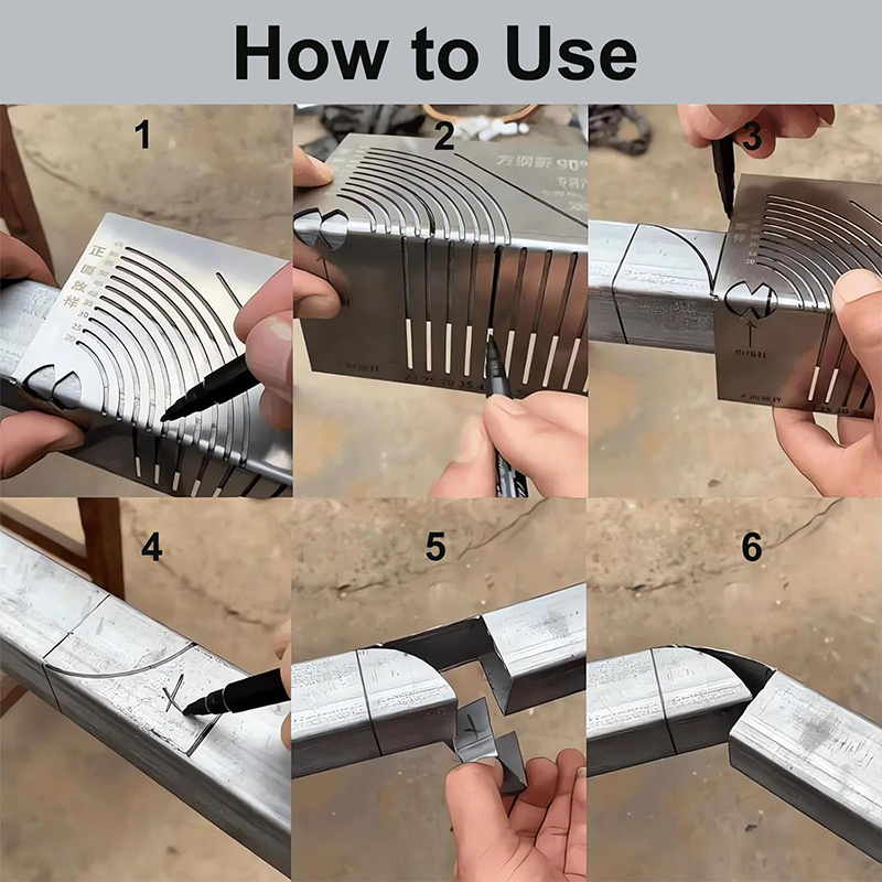 Square Tube Folding Ruler Multifunctional Metal Ruler for Square Tube ...