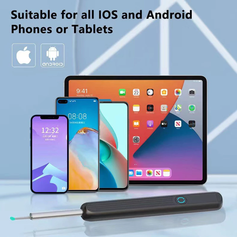 Ear Cleaner With Camera and Light Ear Wax Cleaner 1080P Visual Wi-Fi ...