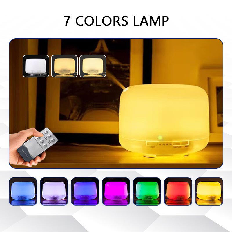 500ML 7 LED Humidifier with Essential oil Ultrasonic Aromatherapy ...
