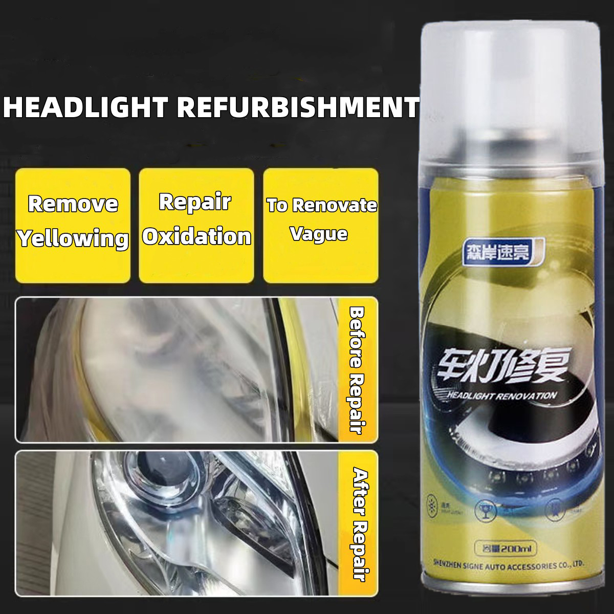 2025 NEW Car Care Headlight Cleaner Car headlight repair fluid ...