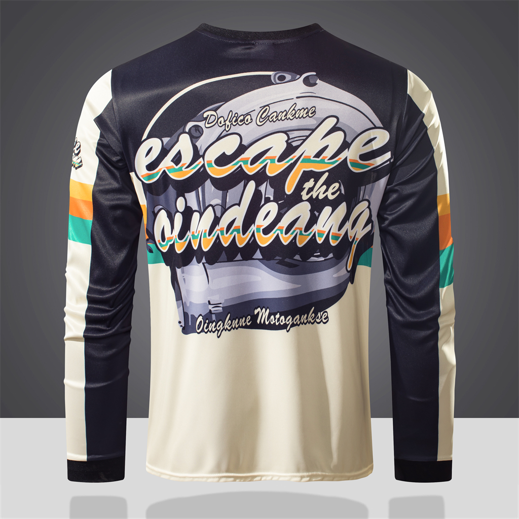 Motor shirt long sleeve for men rider Cycling bike jersey bikers ...