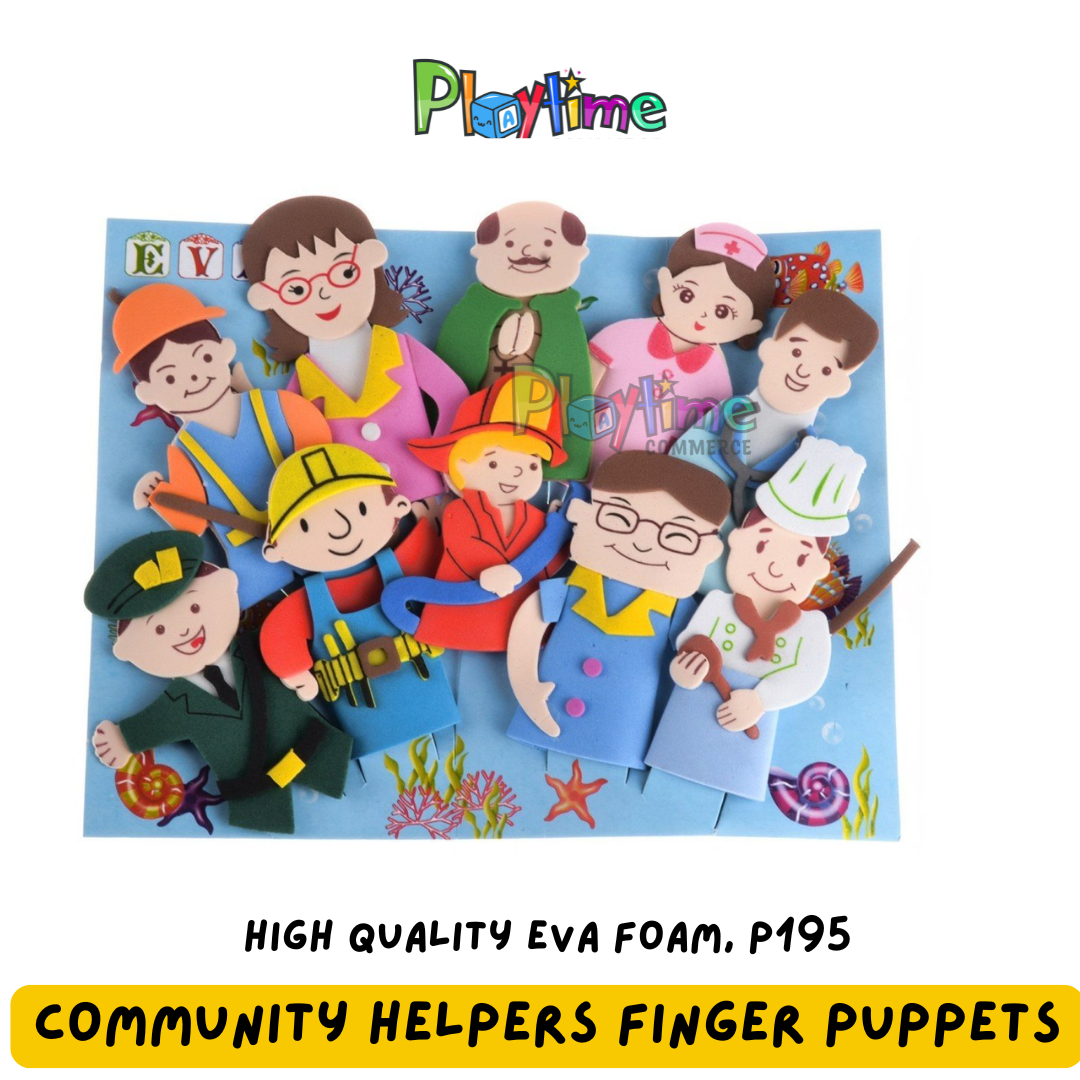 Finger Puppet Community Helpers Teacher Fireman Nurse Educational Toys ...