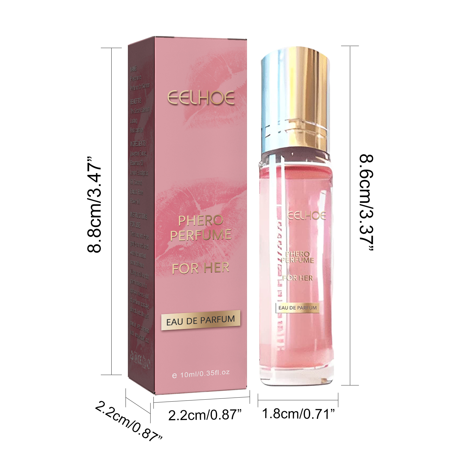 EELHOE Pheromones Perfume Roll On 10ml Flirting Hormonal Eau De ...