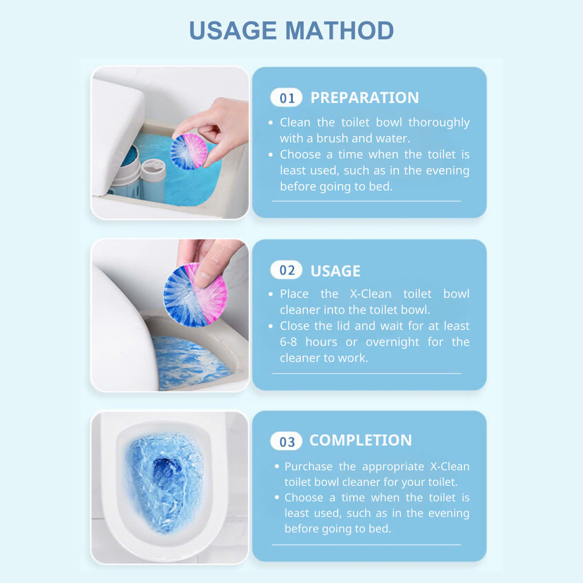 X-Clean Toilet Tablet Deodorizing Tabs: Kills Germs, Cherry Blossom ...