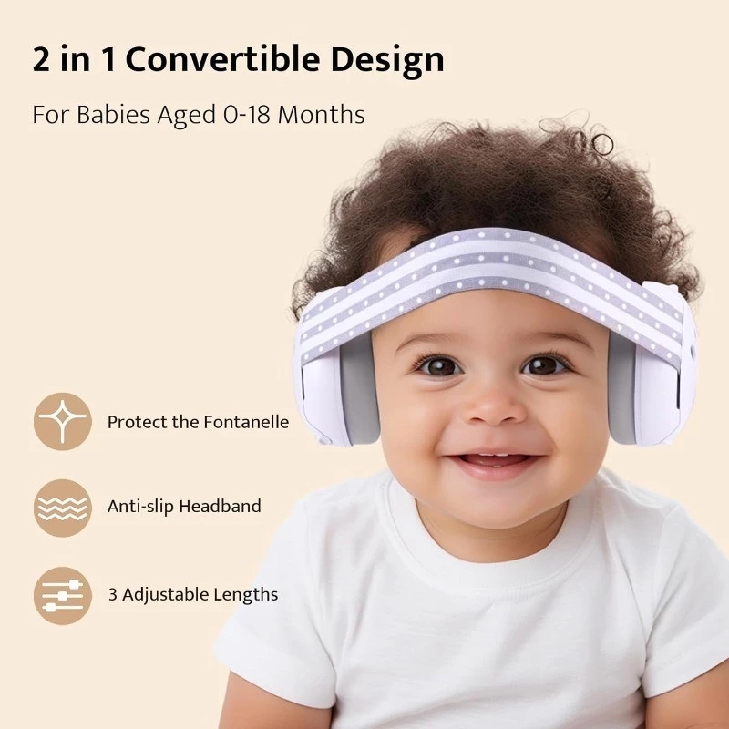 2-in-1 Convertible Design Baby Earmuffs Noise Protection-noise ...