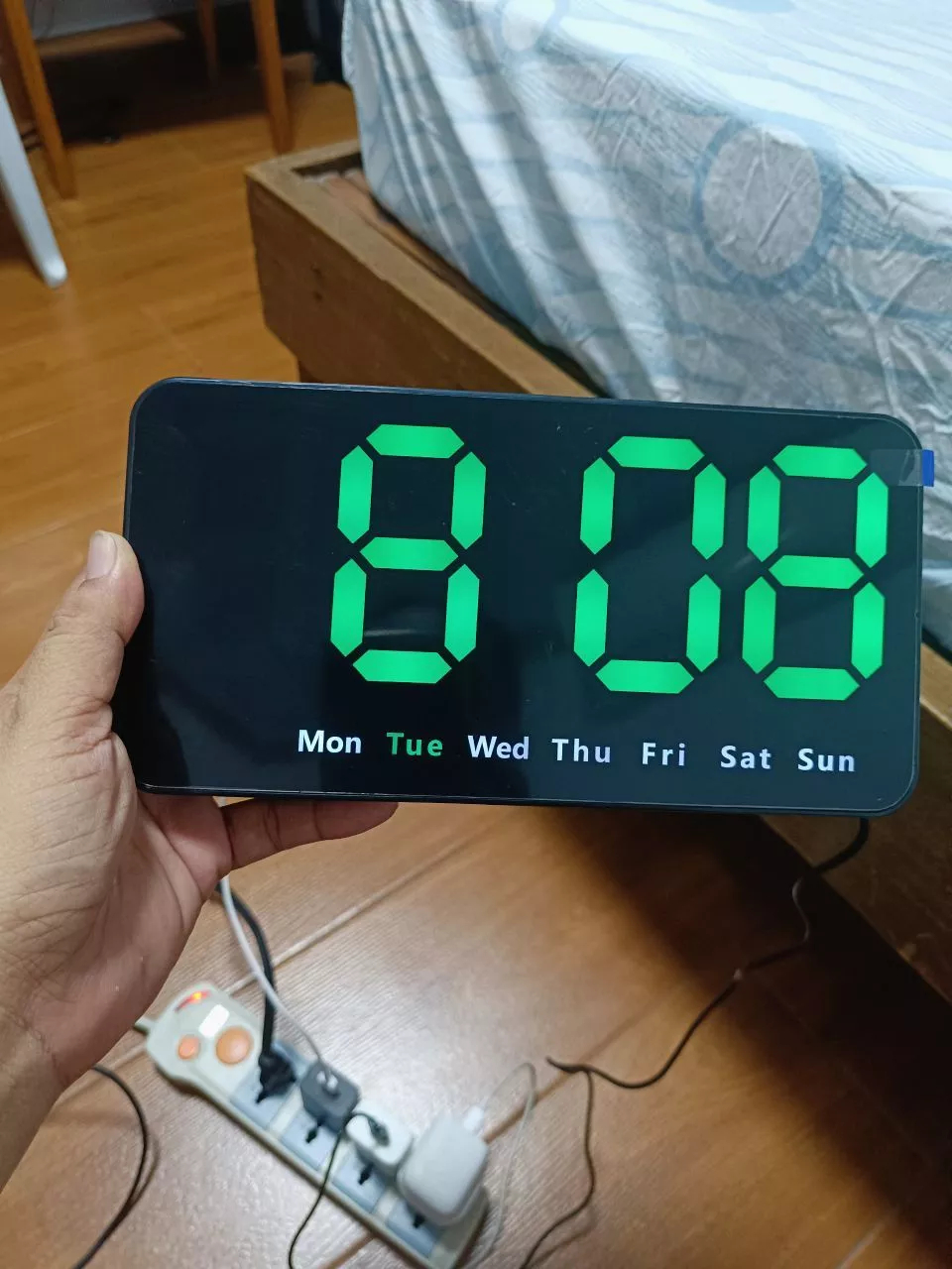 Electronic Wall Clock, Wall-mounted Multi-functional Digital LED Clocks ...