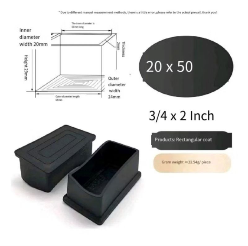 Rubber Footing Square Rubber Footing Rectangular Rubber Footing Table ...