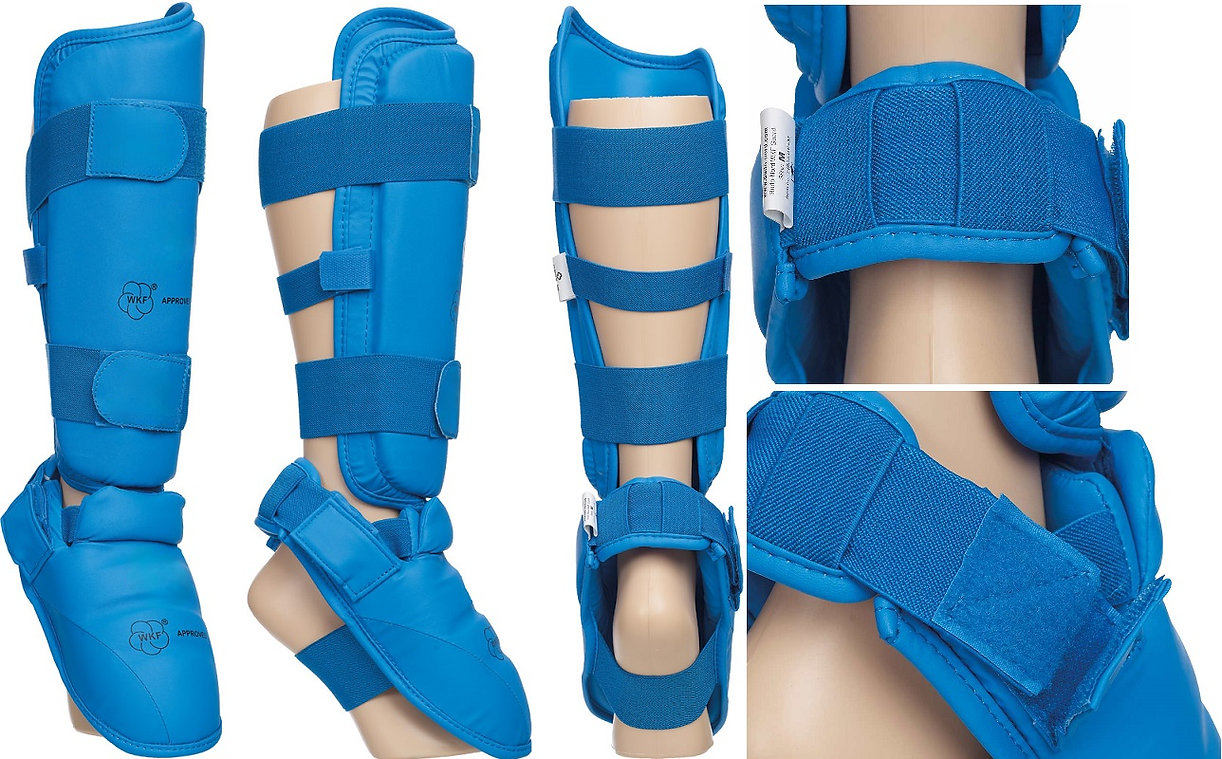 WKF Approved Karate Taekwondo Shin Guard Foot Gear Set Kick Shield ...
