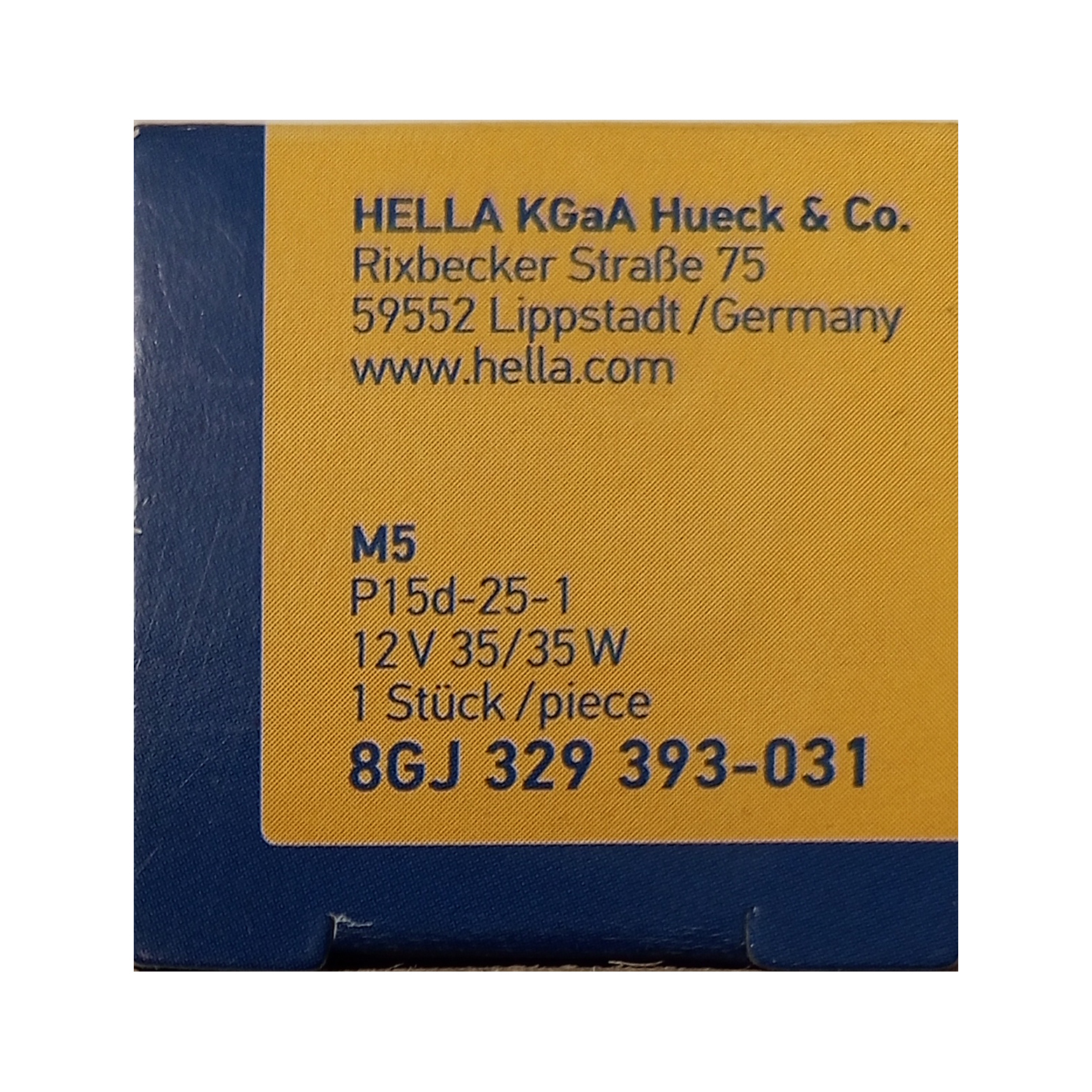 HELLA M5 (T19) Motorcycle Bulb 12V 35/35W Headlight P15d-25-1 Head Lamp ...