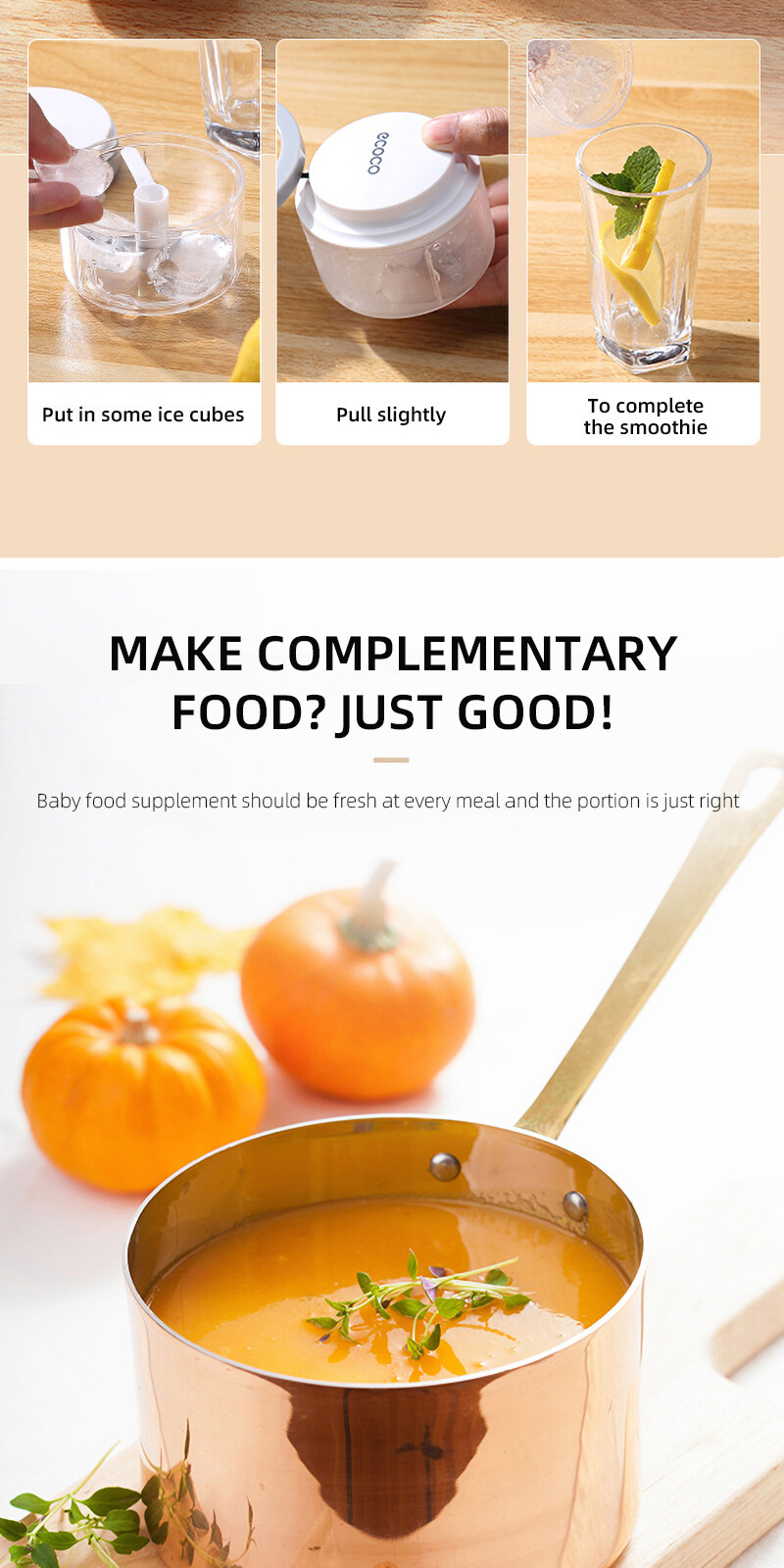 Ecoco Garlic Chopper and Onion Crusher Mini Meat Grinder Manual Food ...