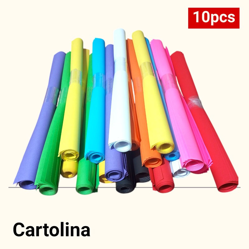 Cartolina Roll 10 Sheets in 1 Roll One Color in a Pack | Shopee Philippines