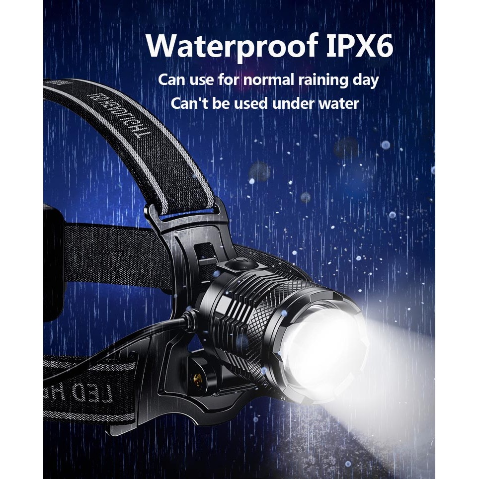 Convenient Led Headlight Super Bright 3 Modes Rechargeable Waterproof ...