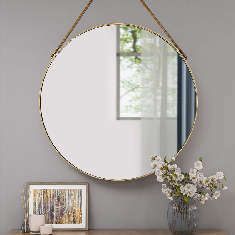 Decorative Hanging Wall Mirror Small Vintage Mirror for Wall Gold ...