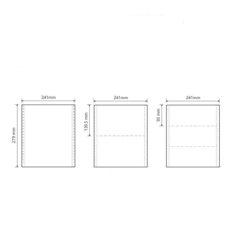 500 pages 2/3/4PLY Bisect Carbonless Continuous Paper 9.5*11Inch ...