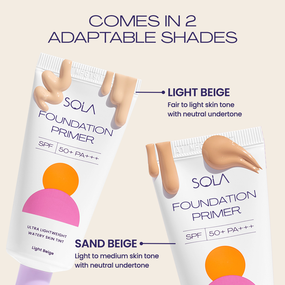 Sola Foundation Primer SPF50PA+++ 7ml (Tinted Sunscreen) | Shopee ...