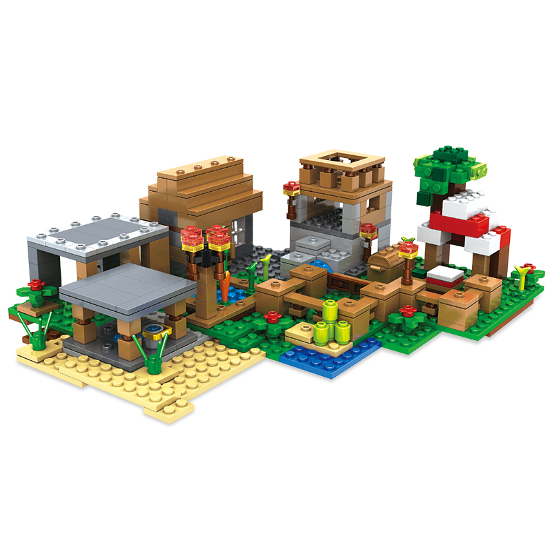 500Pcs My World Village Set Minecraft Building Block Toys Kids Classic ...