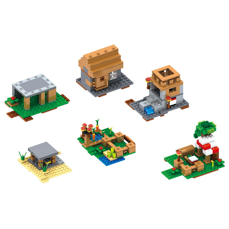 500Pcs My World Village Set Minecraft Building Block Toys Kids Classic ...
