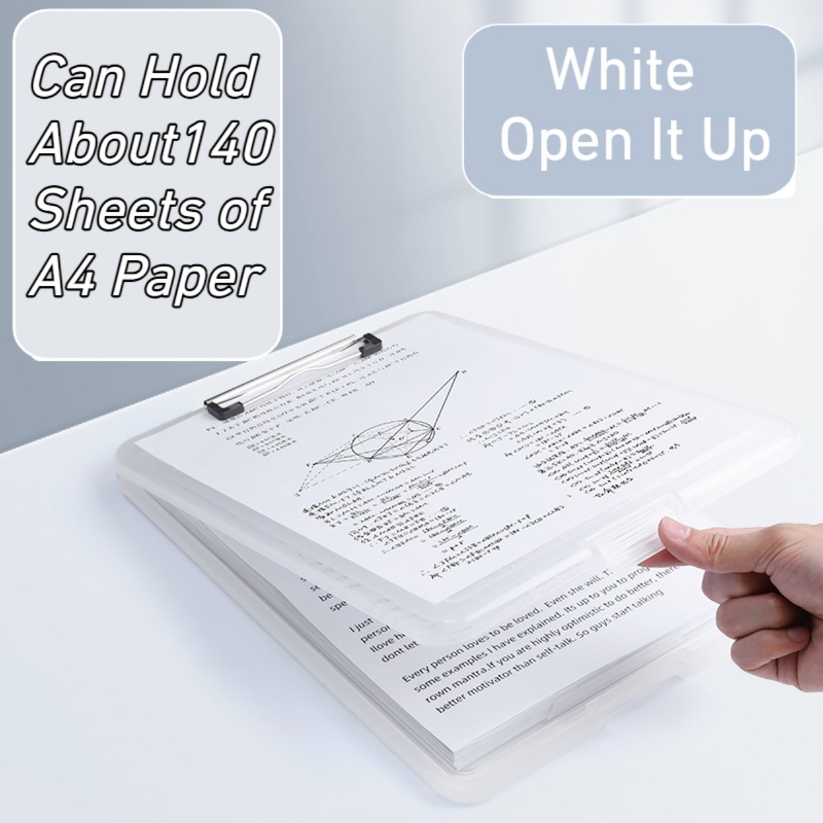 Long Clipboard With File Box 2 in 1 Writing Board Clamp File Storage ...