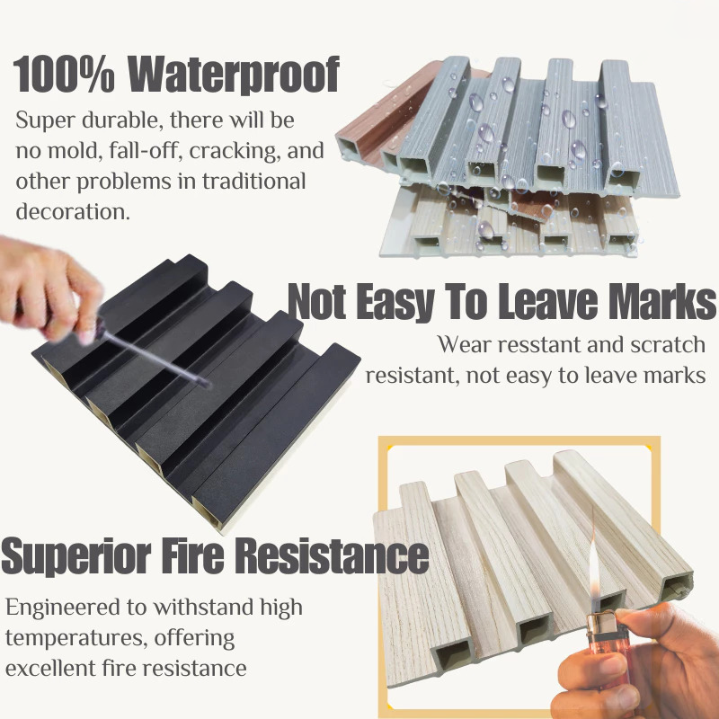 4/10/20PCS PVC wall panel fluted wall panel Wall Design Home Decoration ...