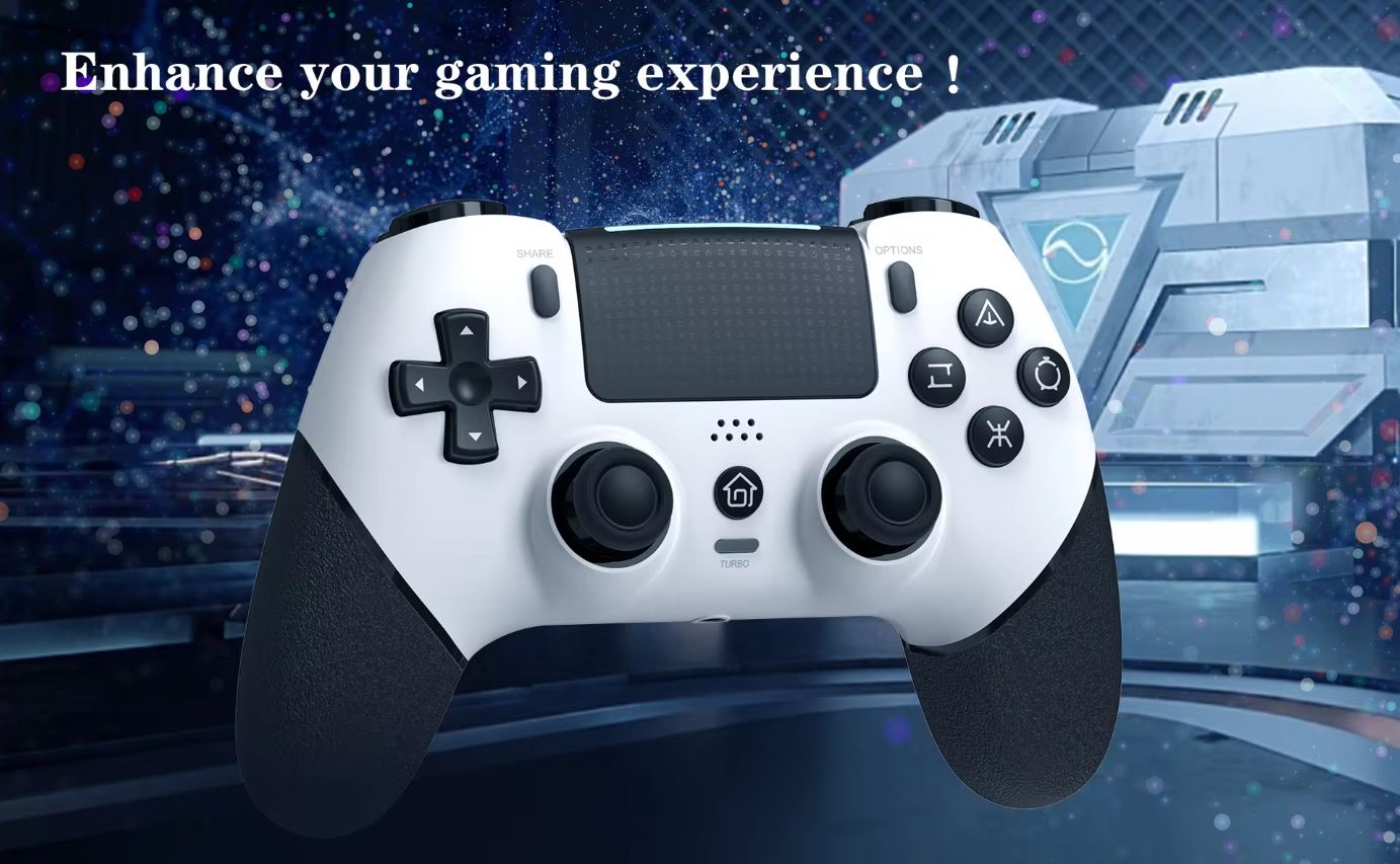 T48 Wireless Bluetooth Dual Shock Controller Effect Sensor Joystick For P4/PC with Type-C ...