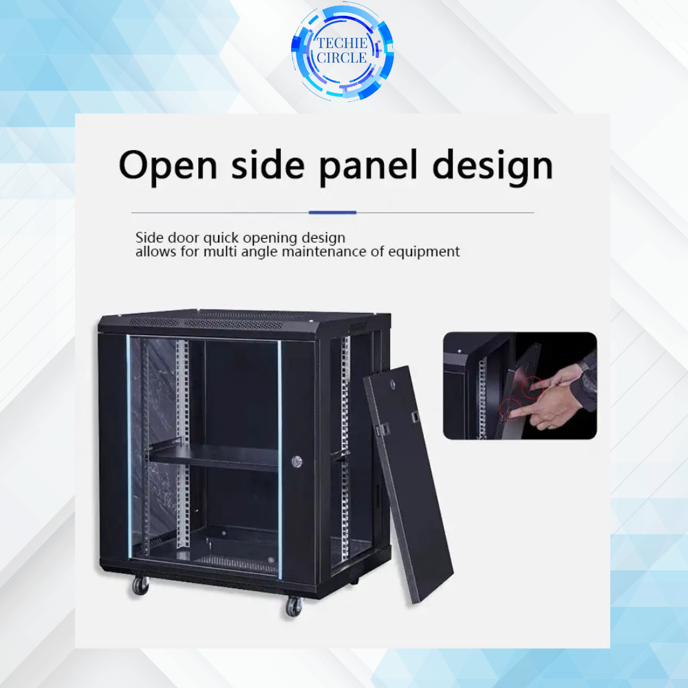 Techie Circle 9U Data Rack Server Cabinet Network , Wallmounted Data ...