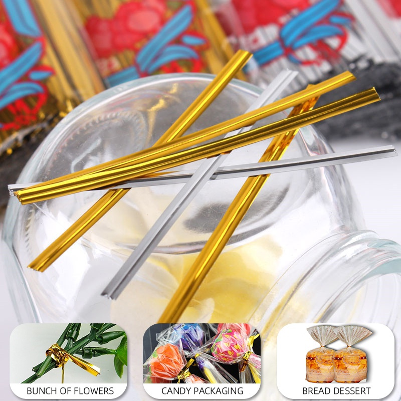 100Yards/Roll Metallic Twist Wire Diy Gift Packaging Metal Twist Wire ...