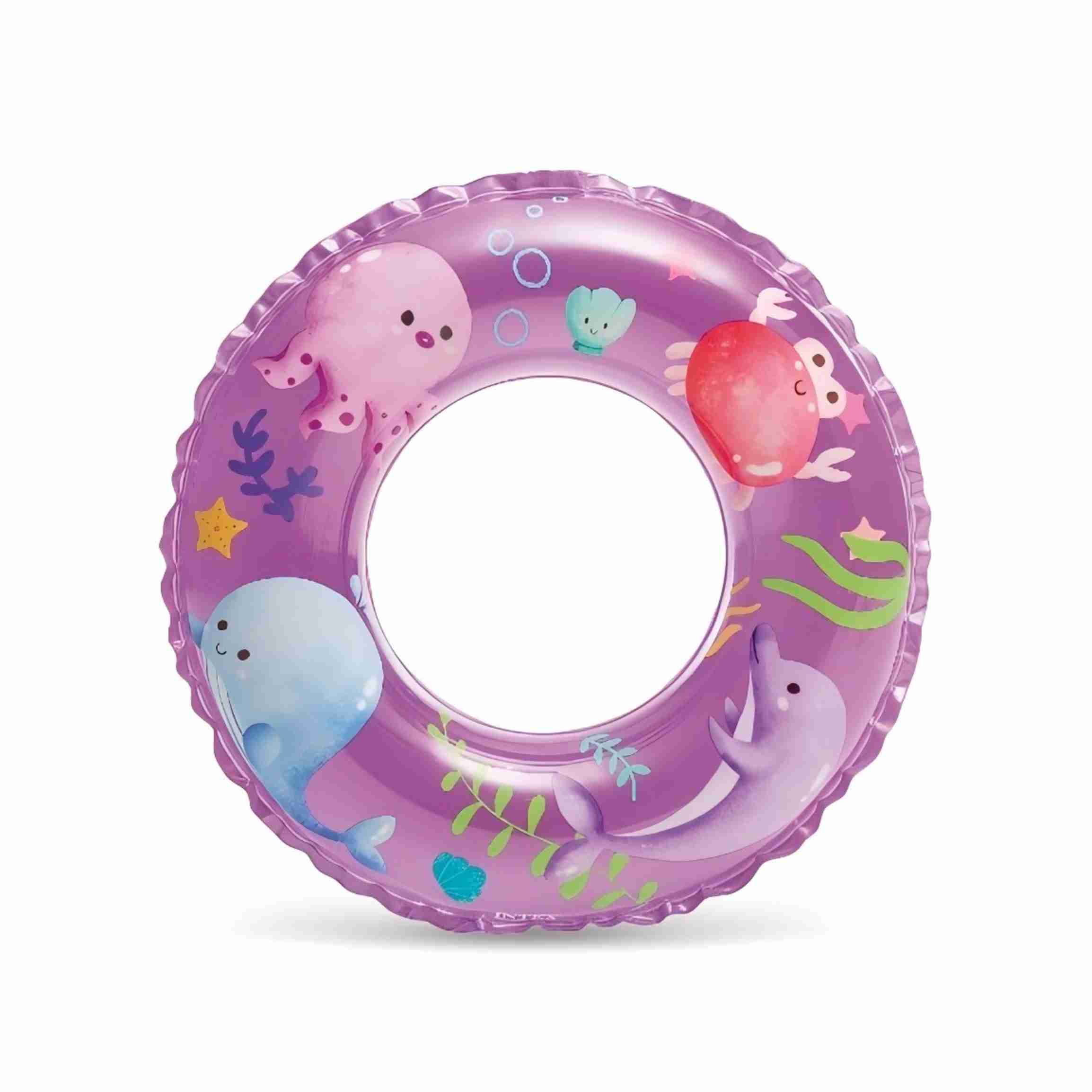 INTEX 59242 Kid's transparent float ring, swimming ring. | Shopee ...