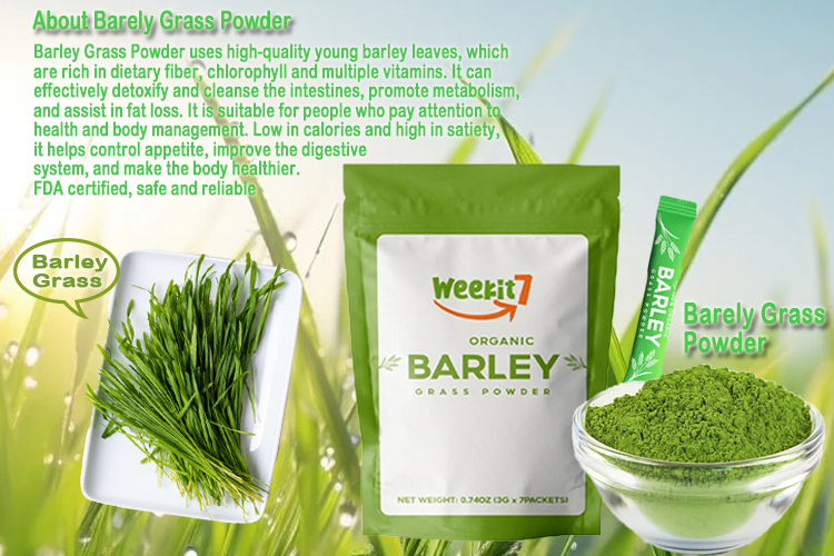 Weekit7 Pure Barley Grass Powder Organic Superfood for Immune Health ...