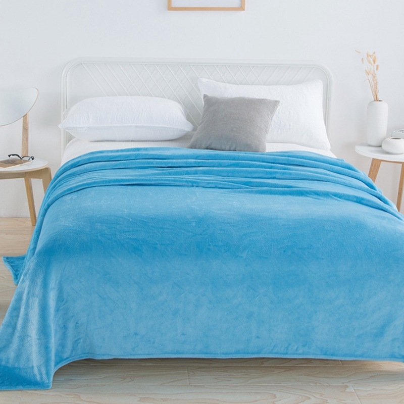 Microfiber Blanket Plain Color Blanket Super Soft Warm Plush Blanket ...