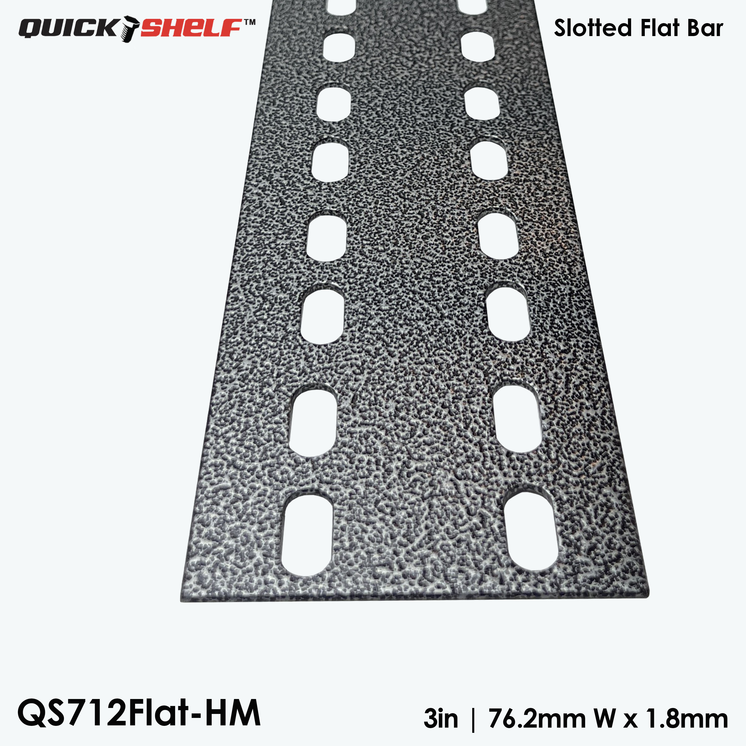 QS DIY Slotted Bar FLAT Sheet 3-in x1.8mm QS712Flat Heavy-Duty ...