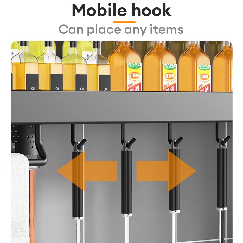 Condiments Organizer Hanging Organizer Spice Knife Rack Seasoning Spice ...