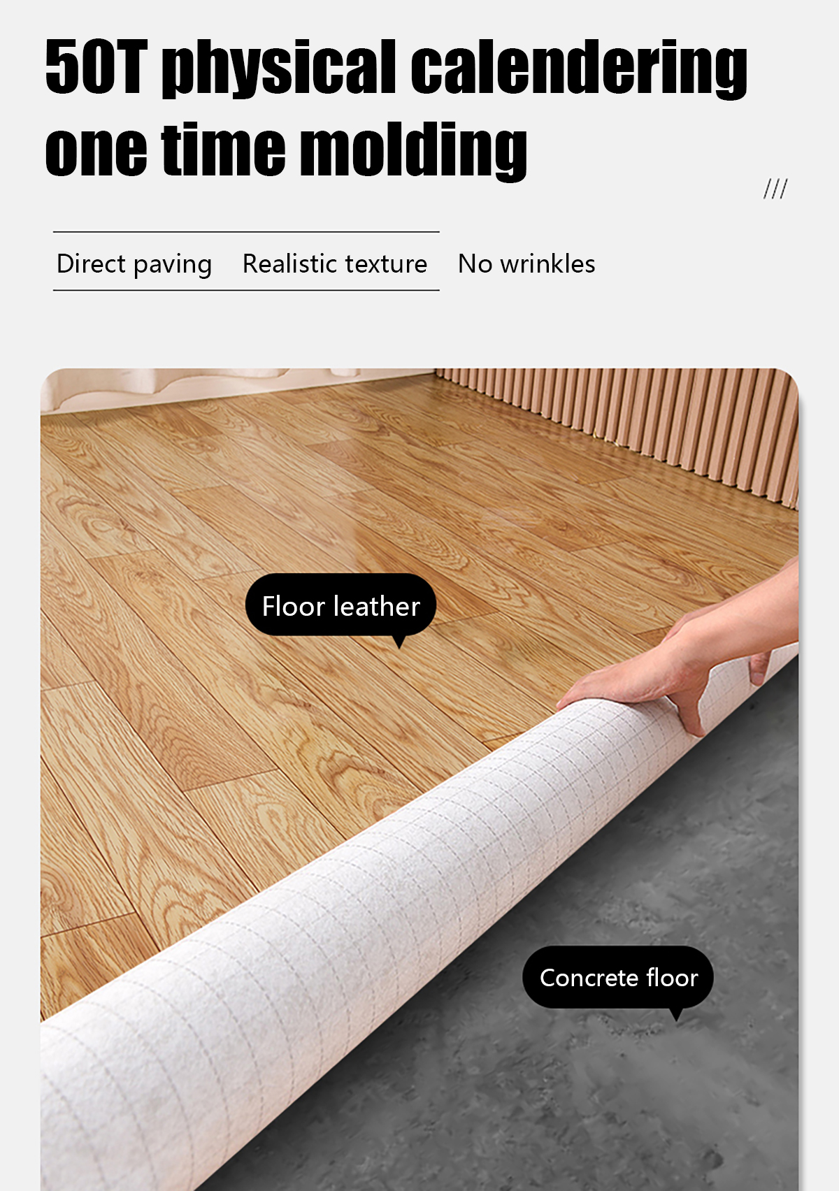 10/20m² Waterproof Linoleum flooring PVC Direct paving of cement floor ...