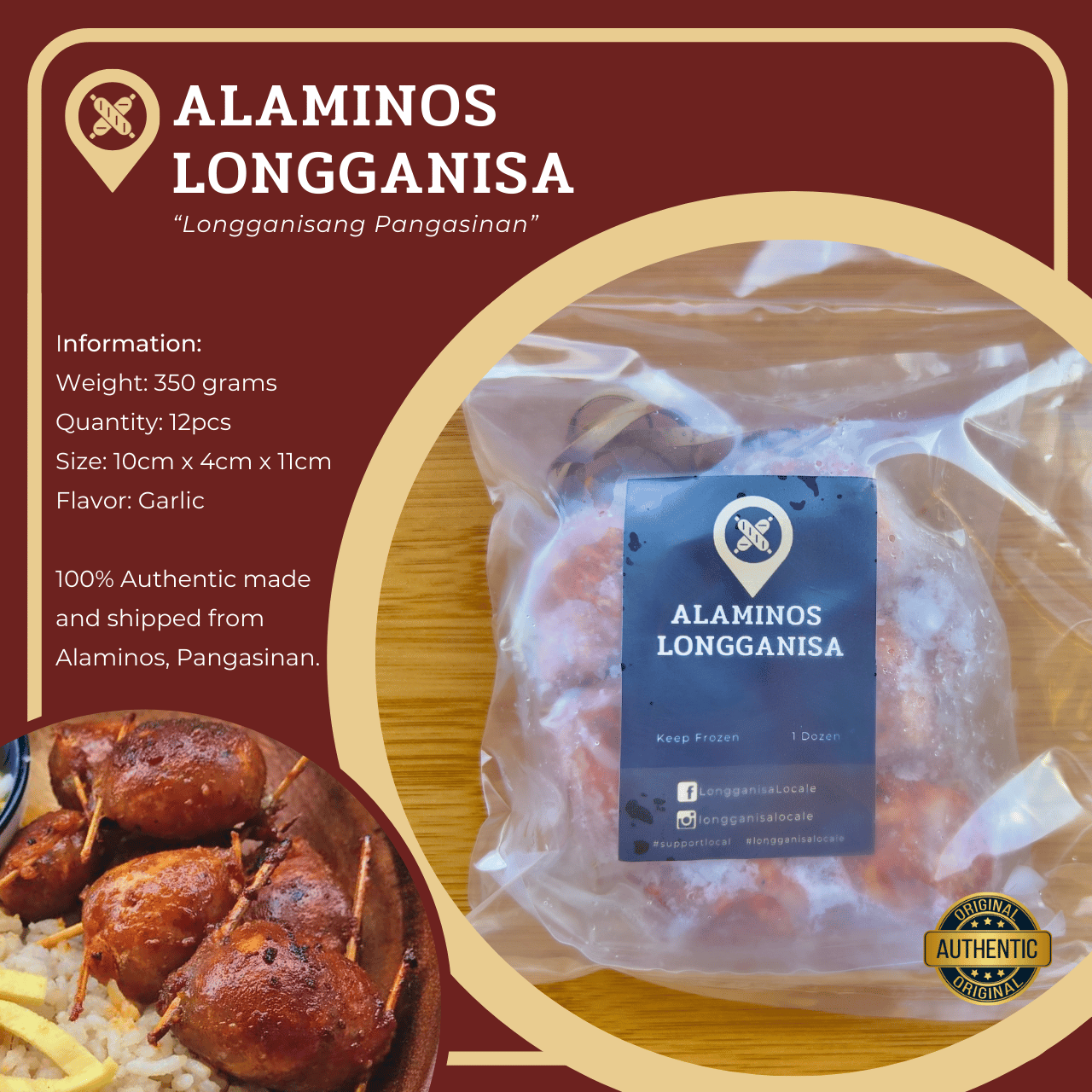 Alaminos Longganisa "Longganisang Pangasinan" 1 dozen | Shopee Philippines