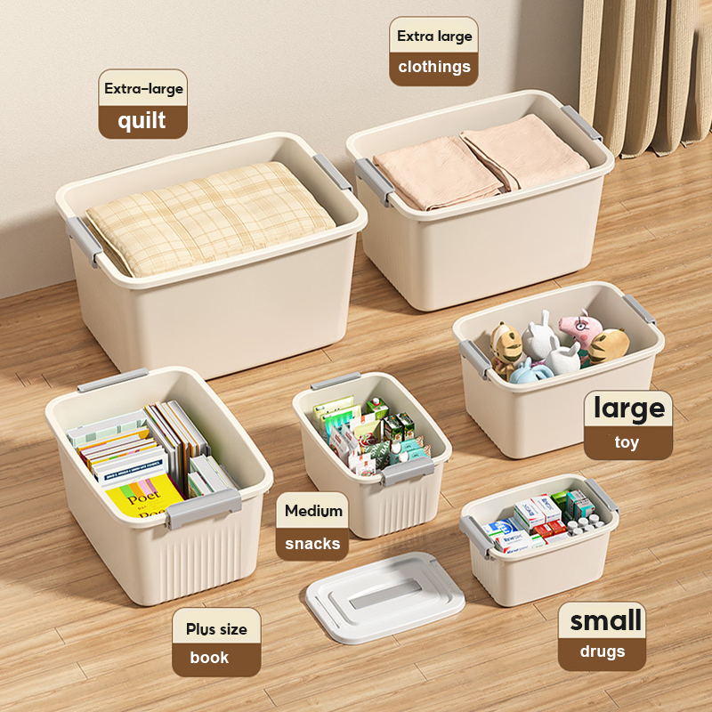 Yooli Plastic Storage Box Large Capacity Clothes Toys Organizer with ...