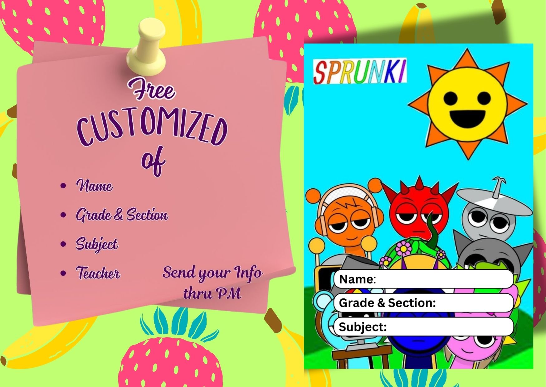 SPRUNKI STAPLED NOTEBOOK A5 COMPOSITION AND WRITING NOTEBOOK | Shopee ...