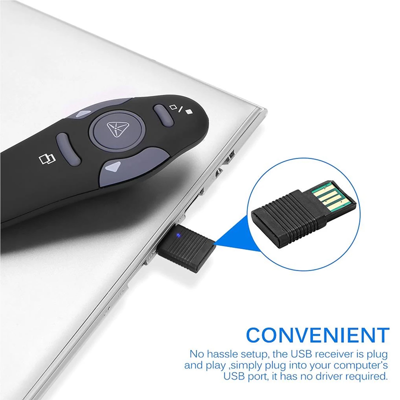 PHILIPS 2.4GHz Wireless Presenter Remote Presentation USB Control PPT ...